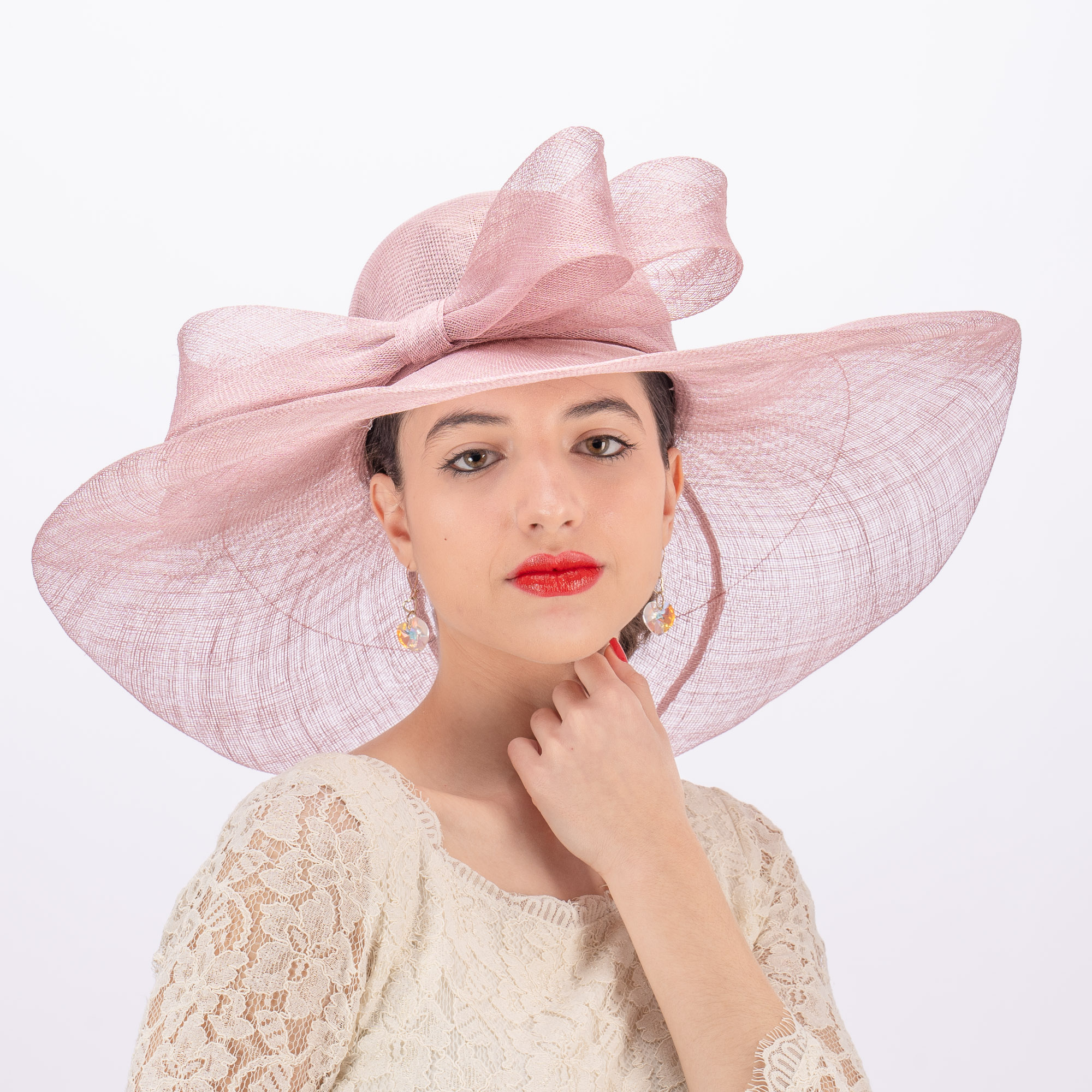 Large Simple Ribbon Style Sinamay Bow Hat | SUN YORKOS