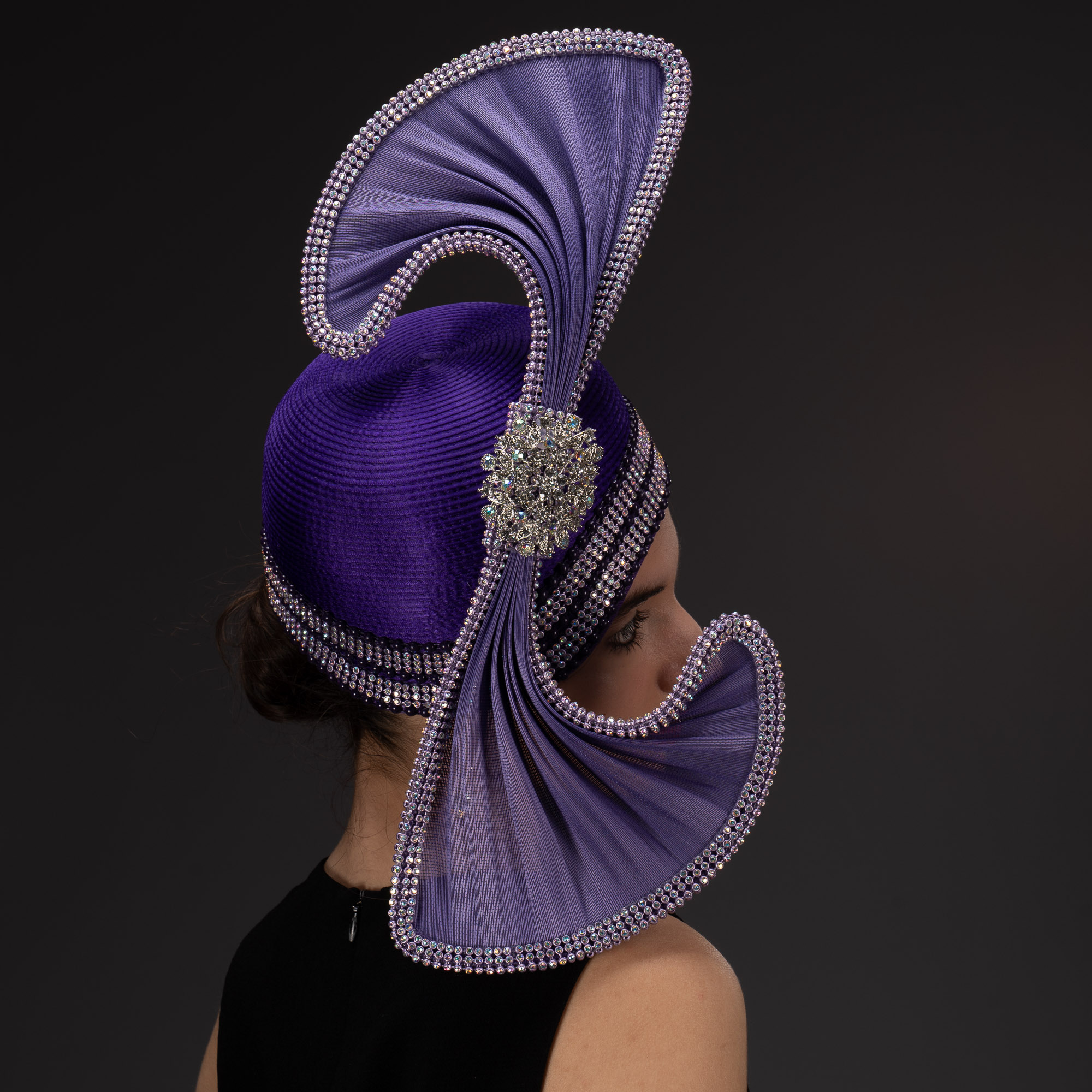 Crinoline Styled S Shape Buntal Straw Fitted Hat | SUN YORKOS