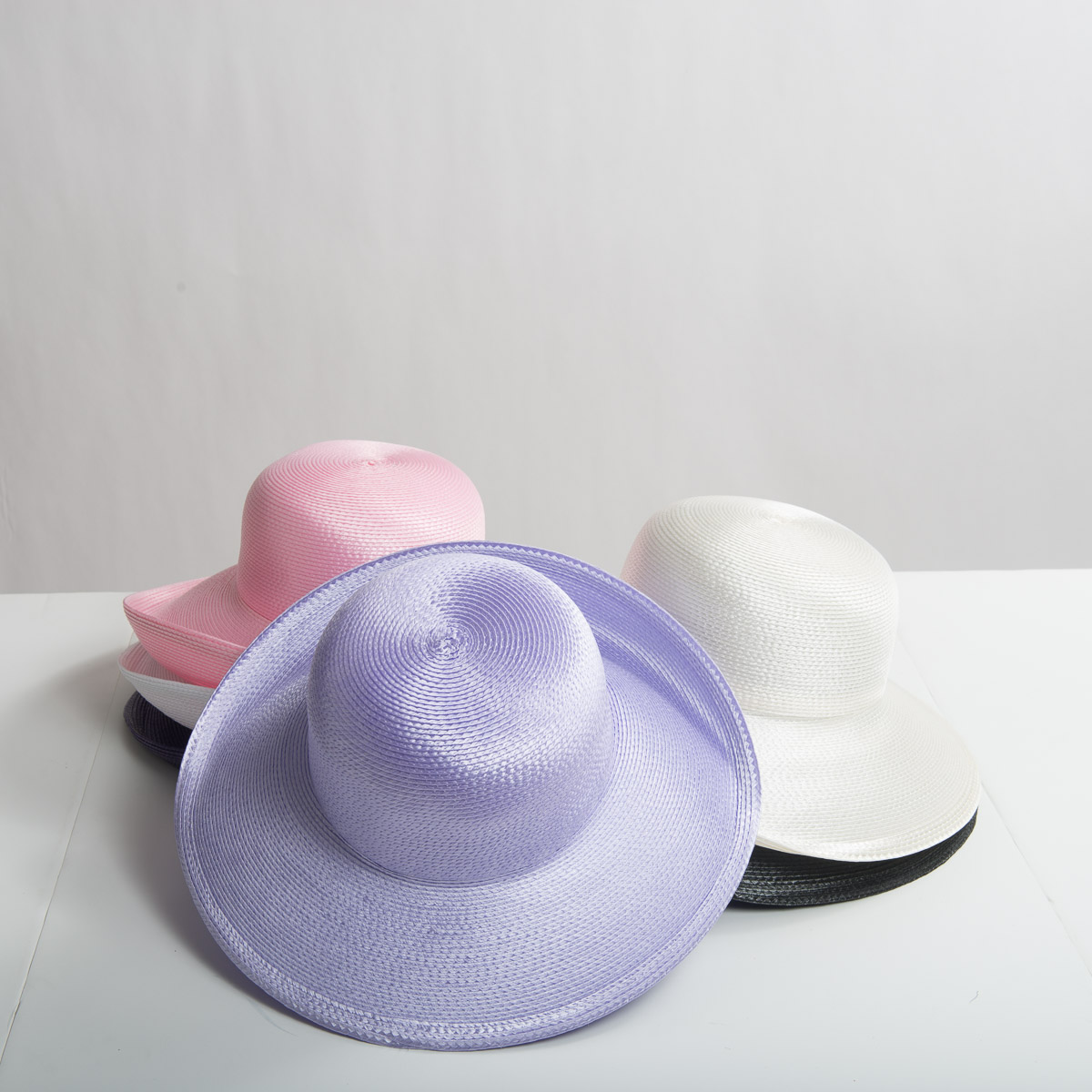 Polypropylene Straw Medium Brim Plain Hats-CK01R-0-Sun Yorkos | Zoria