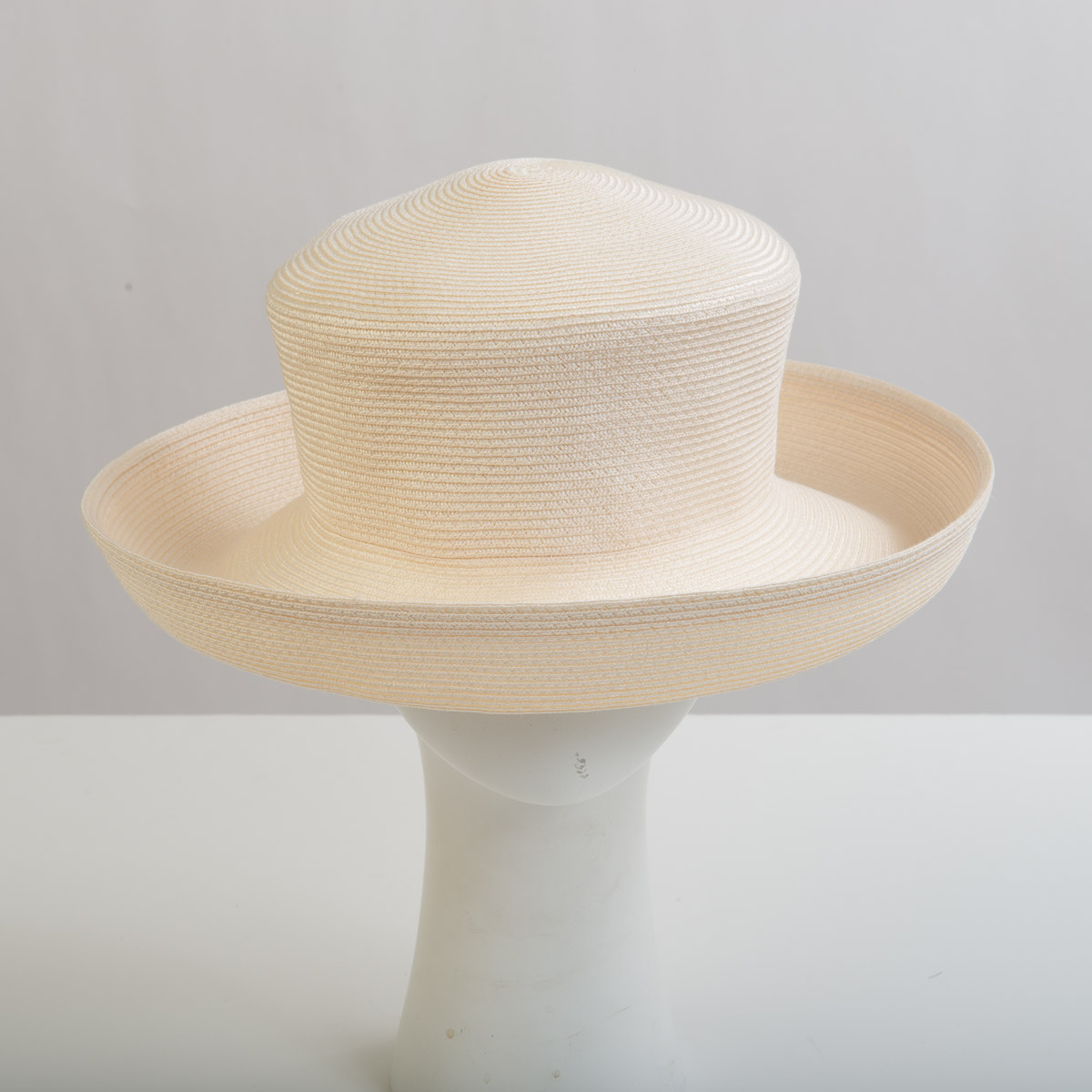 Ivory Polypropylene Straw Medium Brim Plain Hats-EQ23R-0-25- Sun Yorkos ...