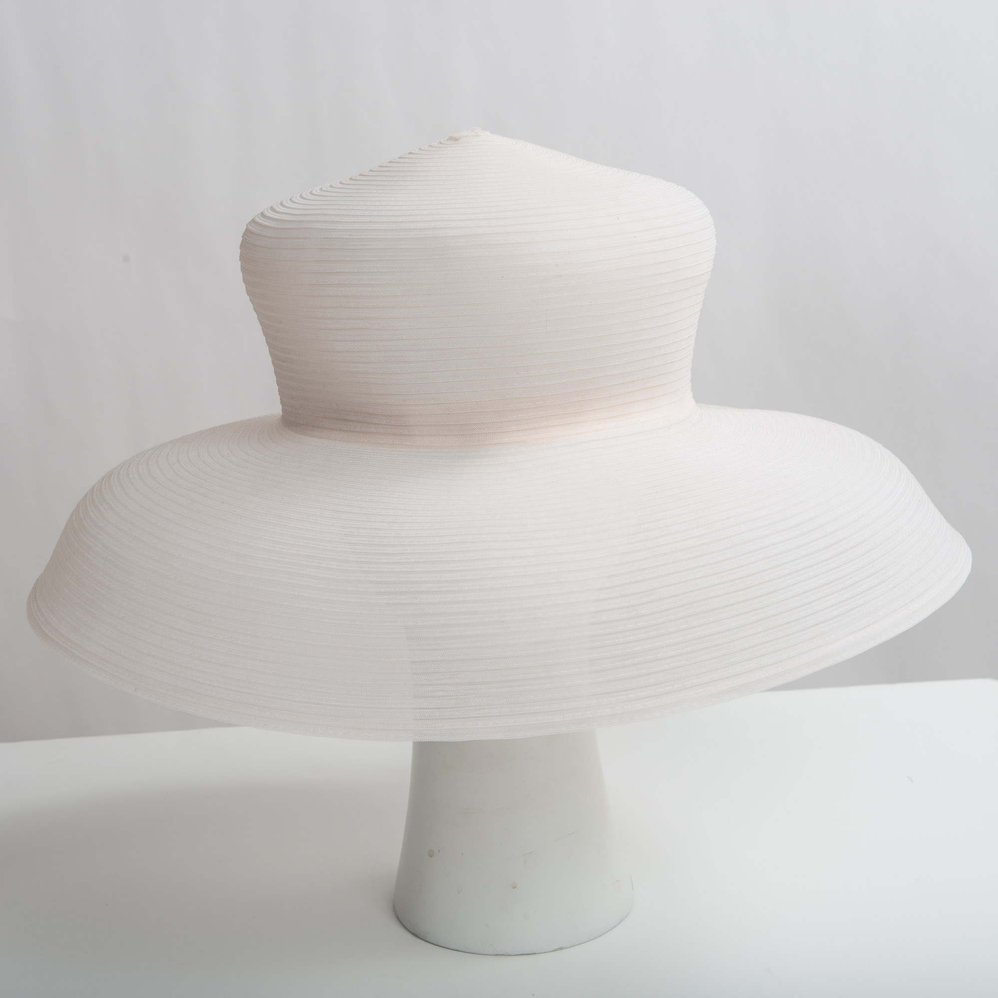 Crinoline Wide Brim Plain Hats-FZ22165R- Sun Yorkos | Zoria