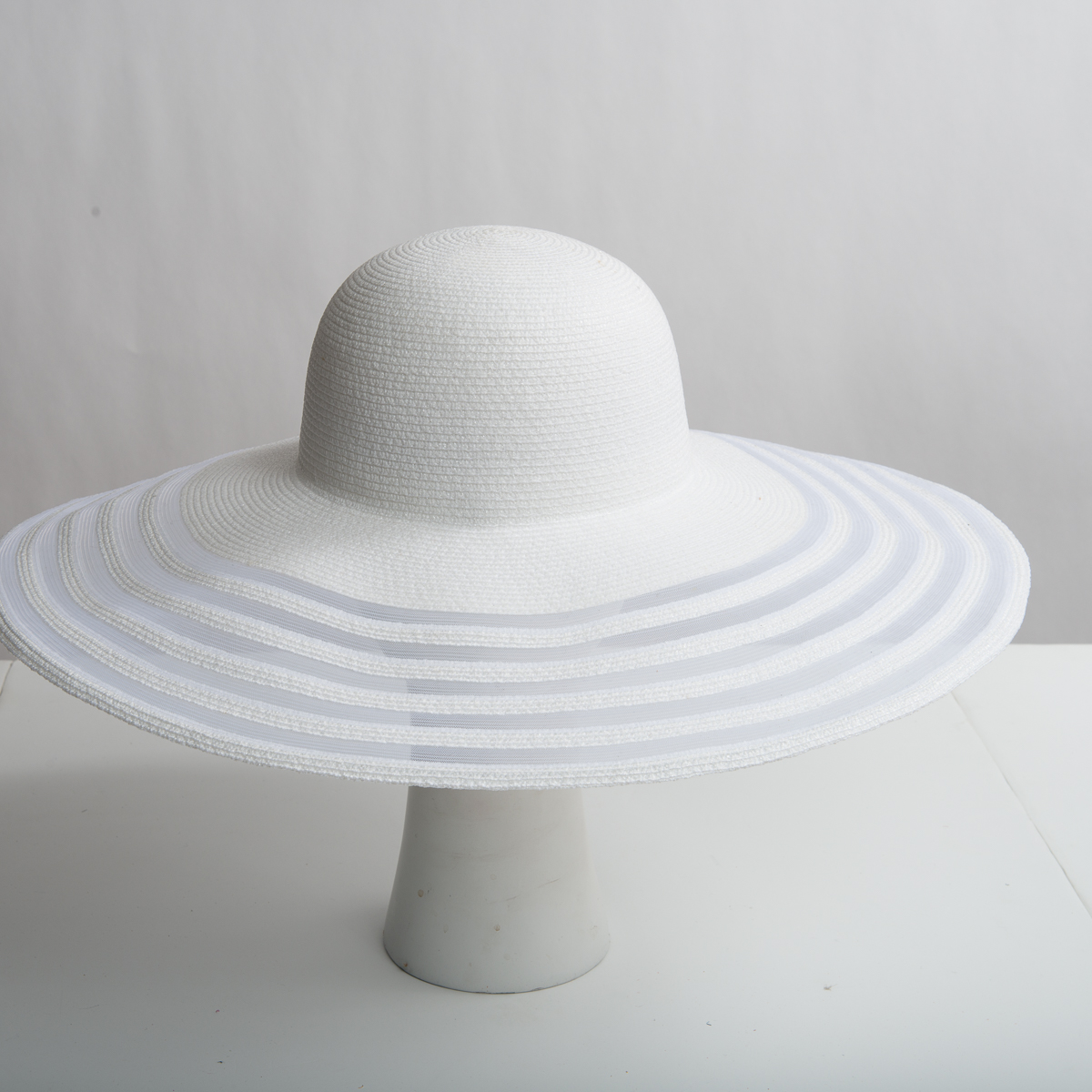 Wide Brim Metallic Plain Hats-HR84185R-6-Sun Yorkos | Zoria