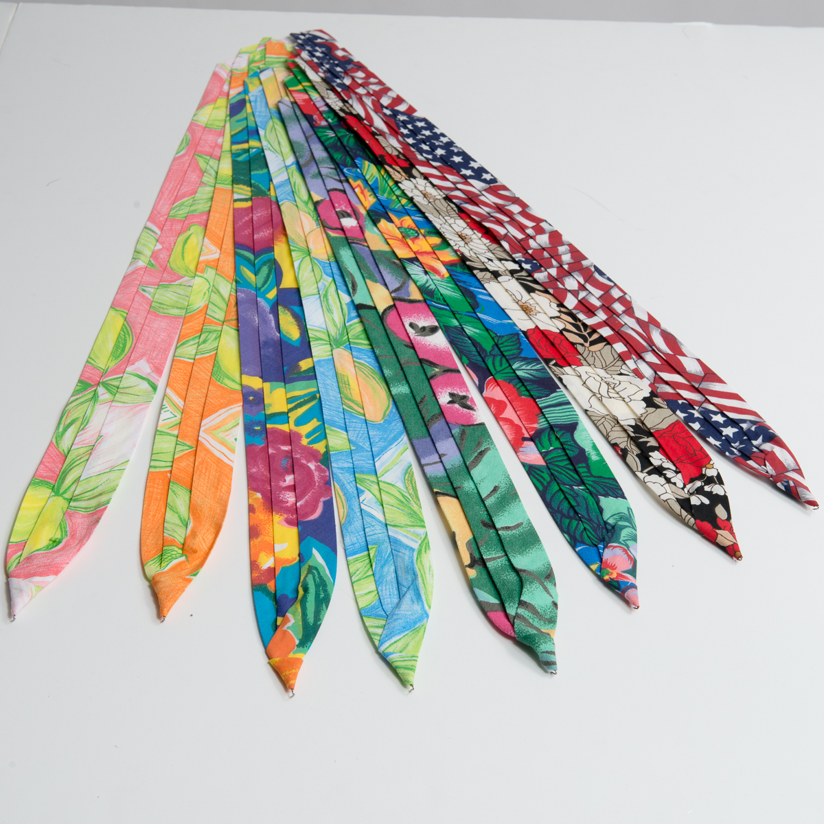 1 7/8 Inch 3 Pleats 1 Hook Assorted Print Puggaree Hat Bands | SUN YORKOS