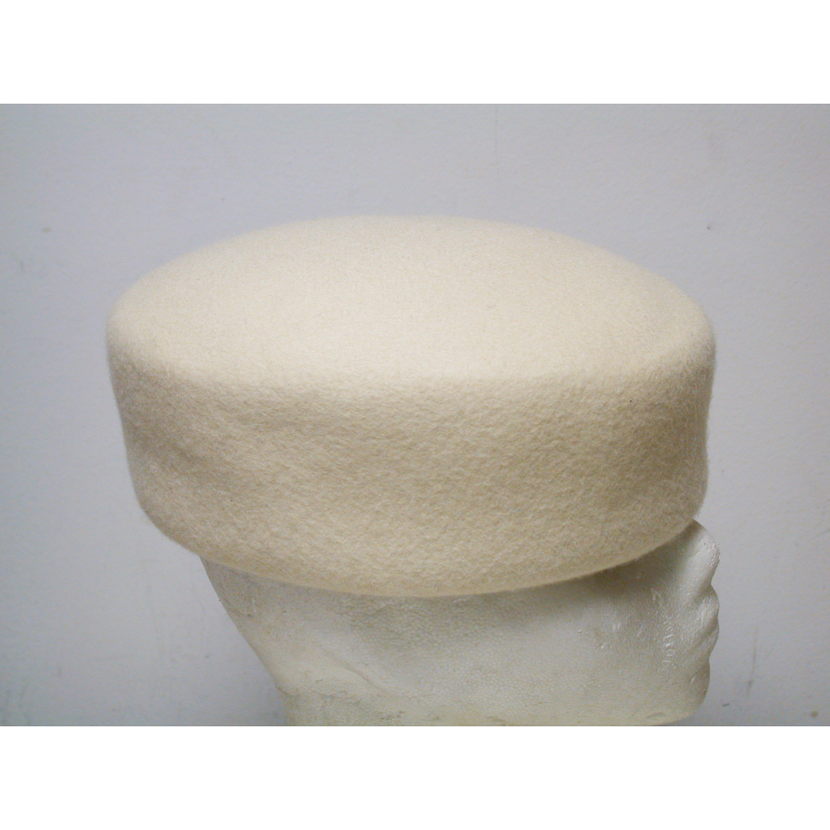 Winter White Square Pillbox Felt Plain Hats-W0127A-WWT- Sun Yorkos | Zoria